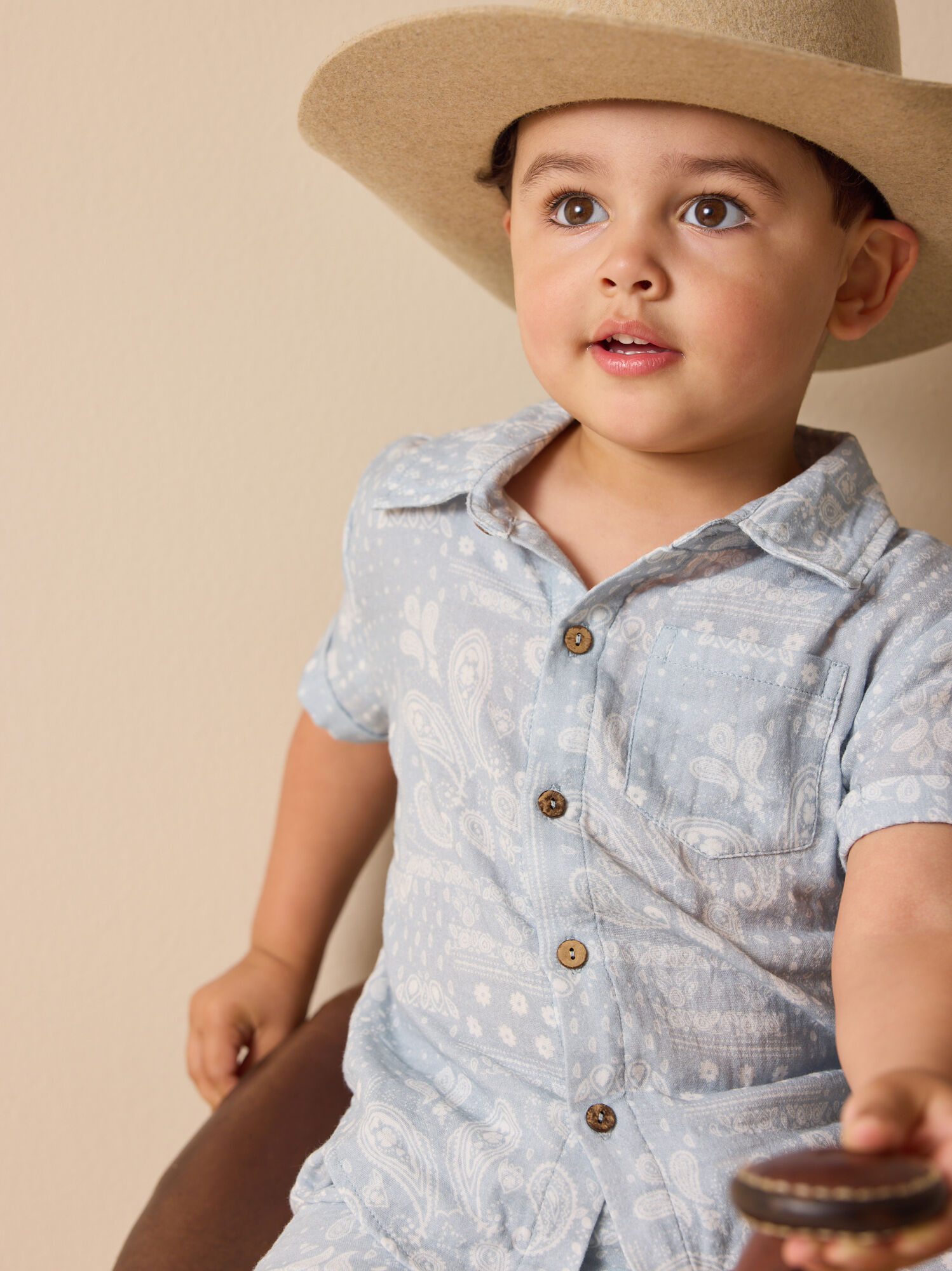 Emery Patchwork Top in Blue | AS Kids