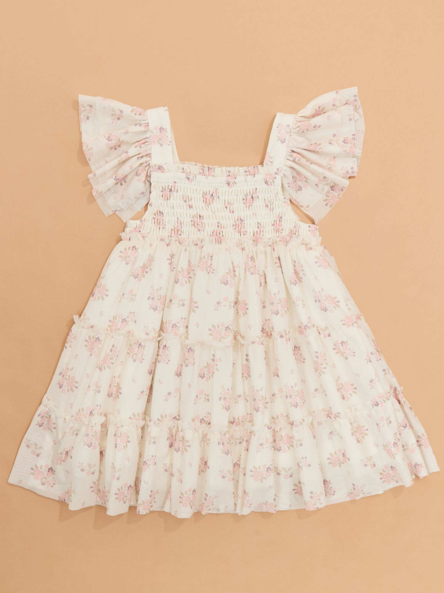 Aria Floral Dress in Ivory & Pink | Altar'd State